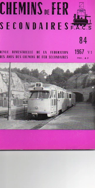 SECONDARY RAILWAYS FEDERATION N° 84 sncf bimonthly magazine 1967 VI £10 ...