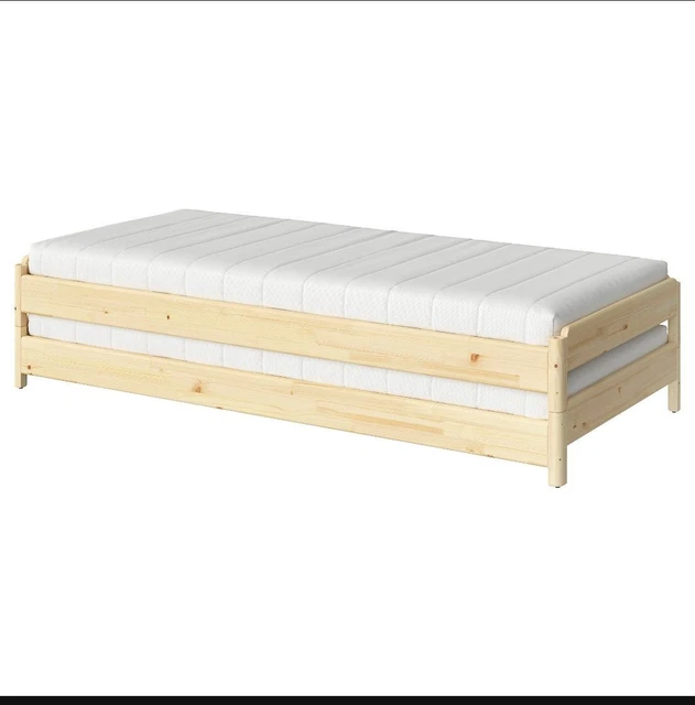 IKEA STACKABLE BED wood two double bed good condition £156.70 - PicClick UK