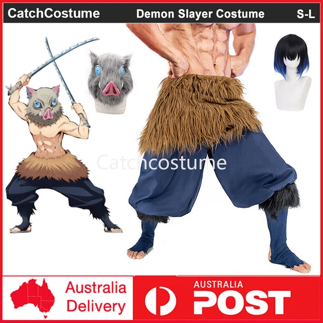 ANIME DEMON SLAYER Kimetsu no Yaiba Hashibira Inosuke Cosplay Costume ...