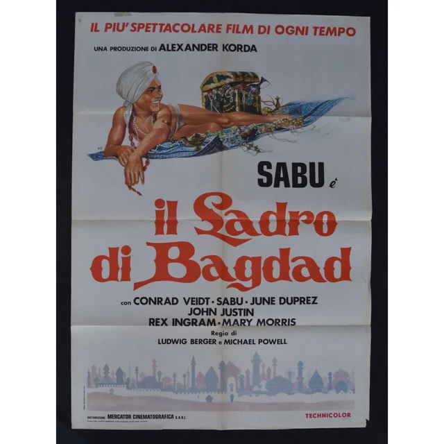MANIFESTO IL VOLEUR De Bagdad Sabù Alexander Korda Condrad Était une Fois A273 EUR 40,11 ...