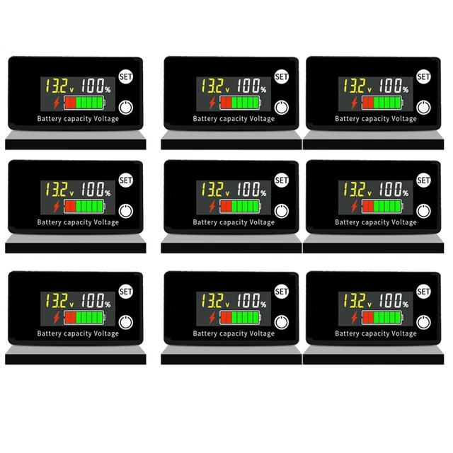 10PCS DIGITAL 6133A LCD Voltage Meter DC8-100V Voltmeter Battery Power ...