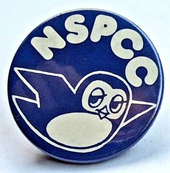 VTG 1970S NSPCC National Society Prevention Cruelty Children Bird Badge ...