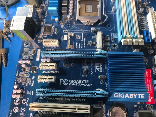 GIGABYTE Z77-D3H, LGA 1155/Socket H2 Motherboard + IO Plate £36.99 ...