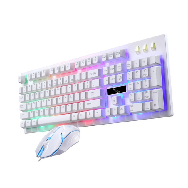 COOL MOUSE KEYBOARD Luminous Ergonomic Gaming Computer Wired Keyboards ...
