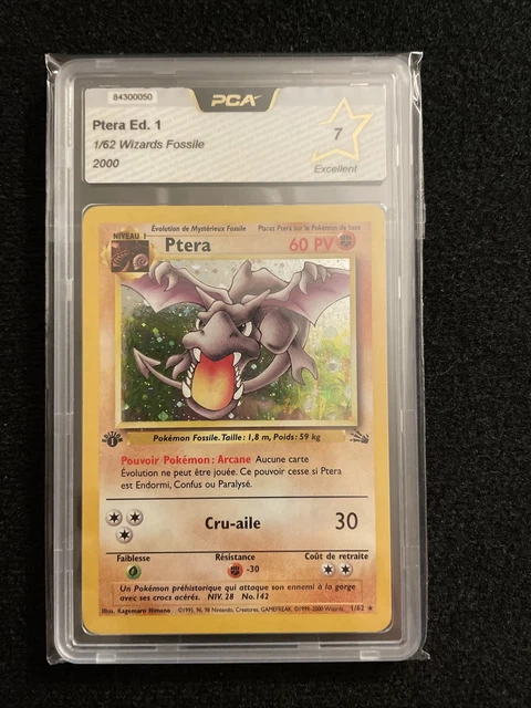 CARTE POKÉMON PTERA 1/62 Holo Fossile Edition 1 Wizards PCA 7 EUR 230 ...