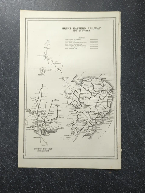 Great Eastern Railway Map FOR SALE! - PicClick UK