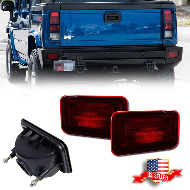 OE-SPEC RED LENS Rear Bumper Reflectors Tail Light Lamps For 2005-2009 ...