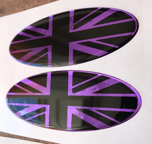 FORD FOCUS RS ST MK2 Gel Badge Overlay Black Purple Chrome Front back s ...