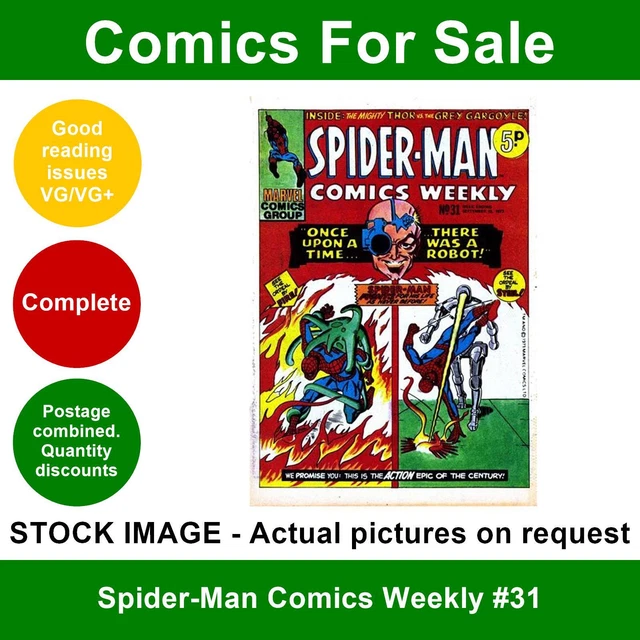 SPIDER-MAN COMICS WEEKLY #31 comic - VG/VG+ Sep 1973 - Marvel UK EUR 7 ...