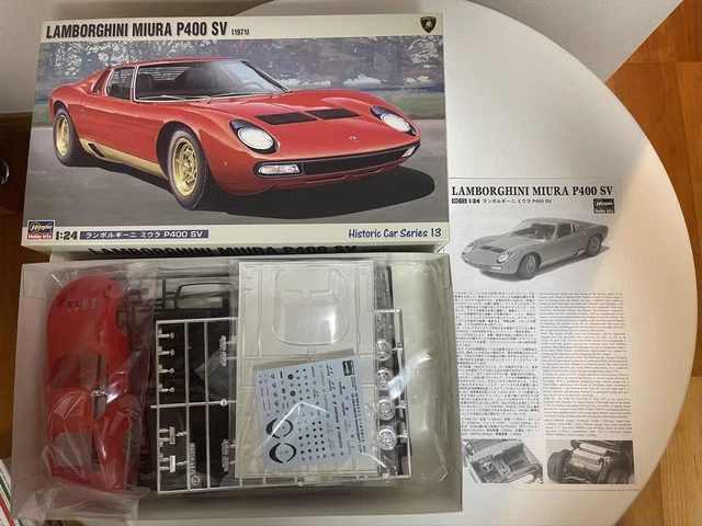 HASEGAWA 1/24 LAMBORGHINI Miura P400 SV & Ferrari Testarossa Model Kit ...