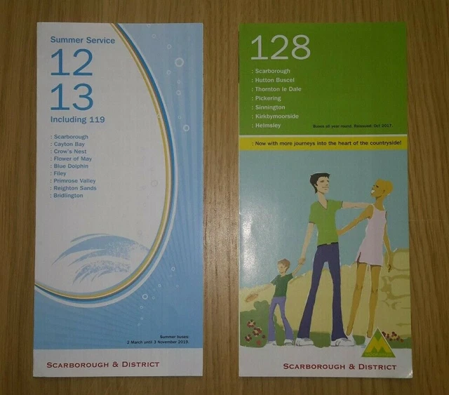 4 X EAST Yorkshire Motor Services Bus timetables for York routes 2019/ ...