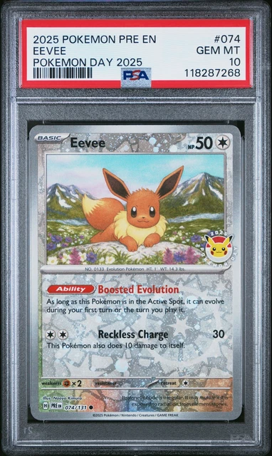 2025 POKEMON PRE En-Prismatic Evolutions Pokemon Day 2025 #074 Eevee ...