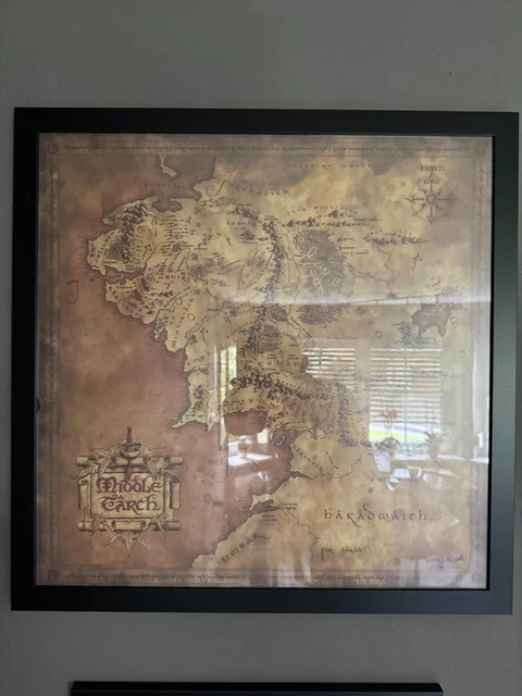 WETA - PARCHMENT Map of Middle-Earth, Lord of the Rings, The Hobbit EUR ...