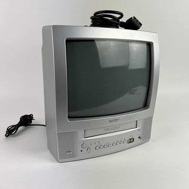 VINTAGE TOSHIBA 14& CRT Retro Console Gaming VHS TV VTV1436 Combi VCR ...