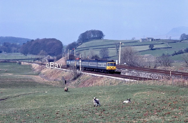 ORIGINAL 35MM SLIDE Trans-Pennine Class 124 DMU at Settle Jn +rights ...