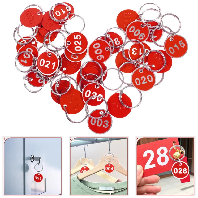 30PCS NUMBER TAGS Identification Number Tags Portable Number Tags ...