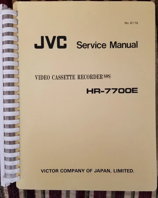 JVC HR-770E VHS Video recorder Complete Service Manual Schematics Original $35.00 - PicClick CA