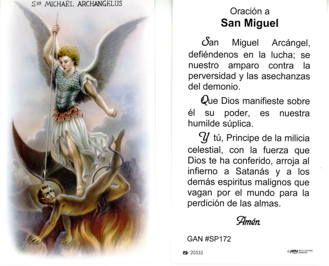 ORACION A SAN Miguel Arcangel (Michael) - Spanish - Paperstock Holy ...