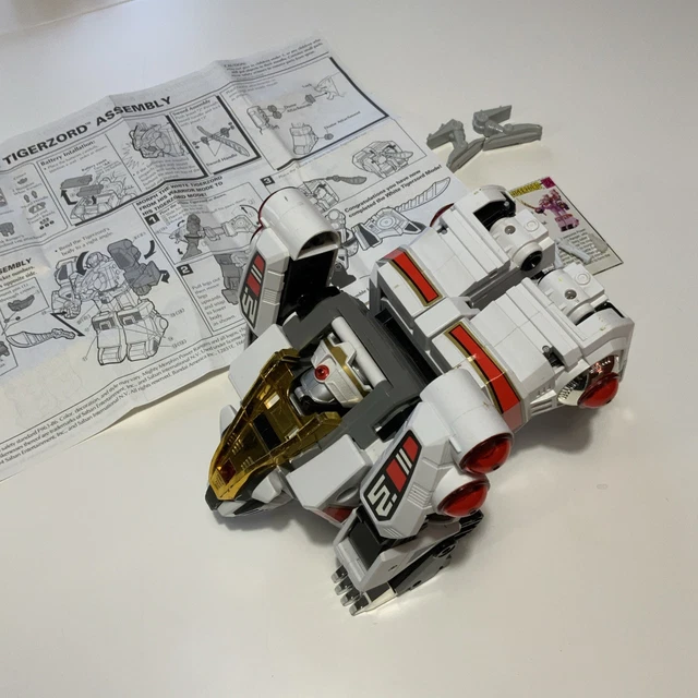 MIGHTY MORPHIN POWER Rangers White Tigerzord Sword Bandai 1994 Tested ...