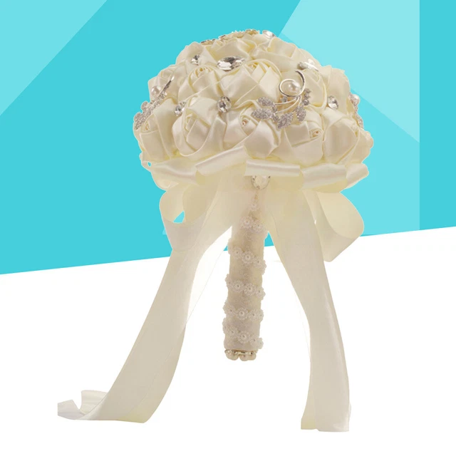 BOUQUET DE MARIÉE Bouquet de mariage Satin Ruban Bouquet de mariée ...