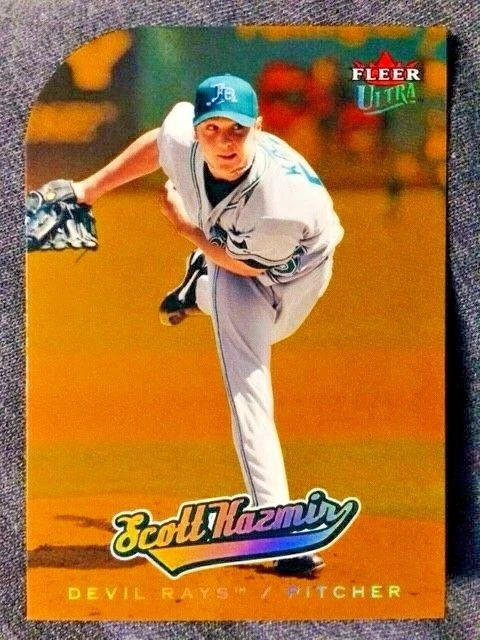 2005 FLEER ULTRA Scott Kazmir médaillon d'or recrue découpé sous ...