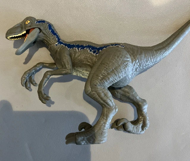 JURASSIC WORLD VELOCIRAPTOR Blue Raptor Dinosaur Jurassic Park Toy ...