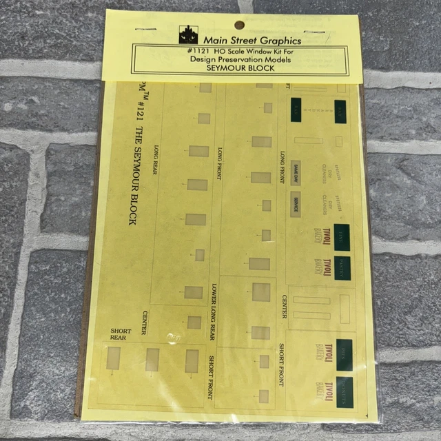 WINDOW KIT SEYMOUR Block DPM Design Preservation HO Main Street ...