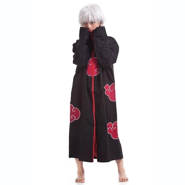 NARUTO AKATSUKI ROBE Cloak Itachi Uchiha Costume Anime Cosplay Headband ...
