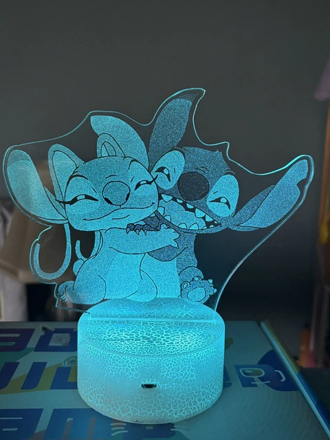 3D STITCH ILLUSION LED Night Light,7 Colors Changing Touch Switch USB ...