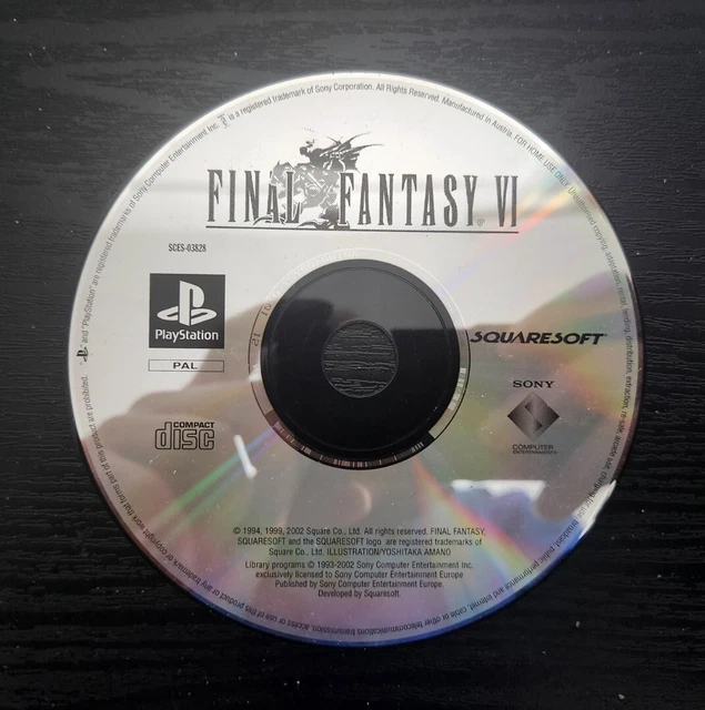 FINAL FANTASY 6 PS1 (PlayStation 1) DISC ONLY. Free P+P. FAST DISPATCH ...