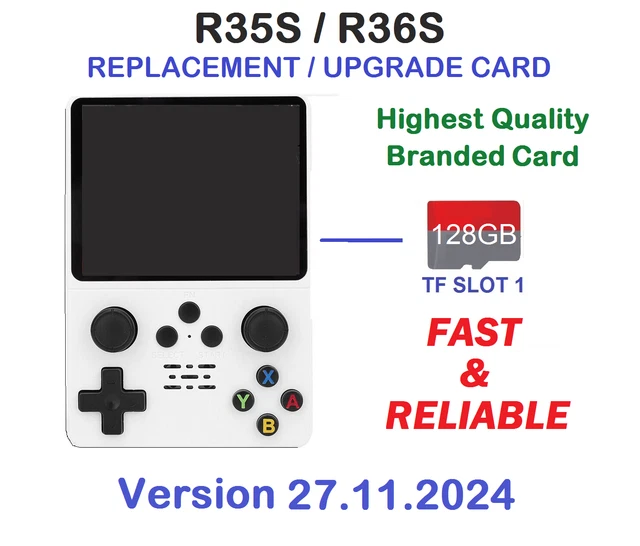 R36S R35S CONSOLE Micro SD 128GB Replacement Upgrade Card £31.99 ...