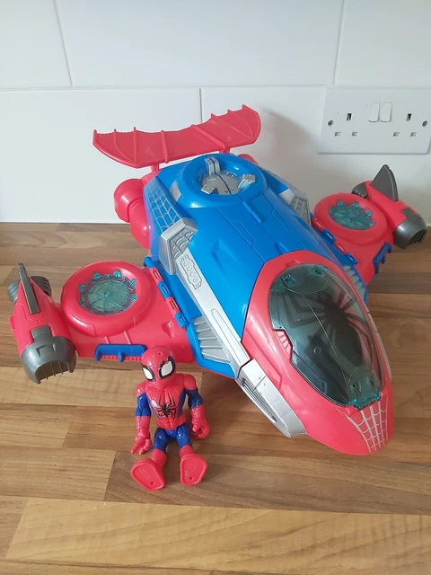 PLAYSKOOL HEROES MARVEL Spider Man Plane Jet Quarters Toy Hasbro £7.49 ...