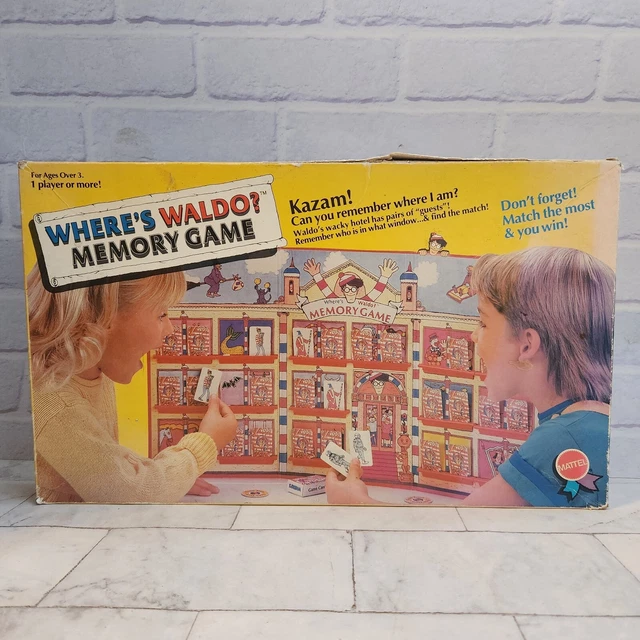 WHERE'S WALLY WALDO Memory Game Board Game Vintage - Mattel 1991 £4.99 ...