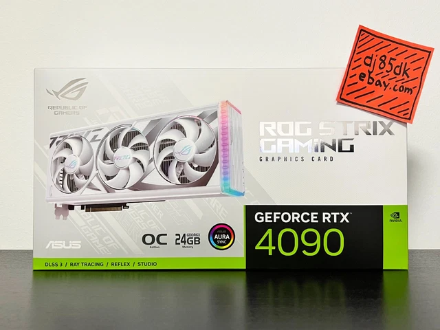ASUS GEFORCE RTX 4090 ROG Strix OC White Edition 24GB GDDR6X Graphics ...