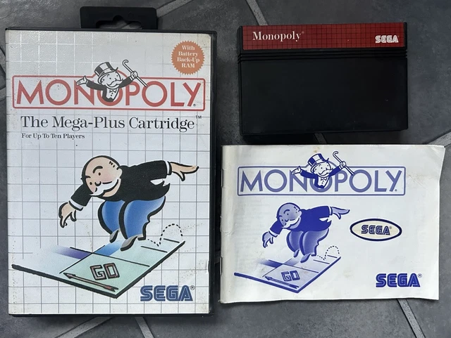 MONOPOLY THE MEGA-PLUS Game for SEGA Master System BOXED with MANUAL ...