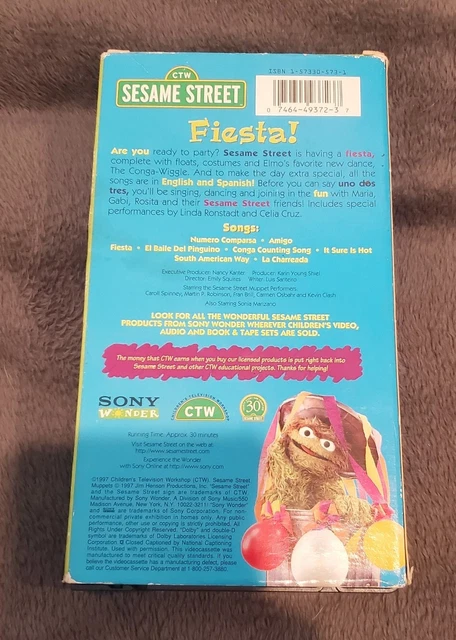 SESAME STREET FIESTA VHS Kids Guide to Life VHS 1998 English And ...