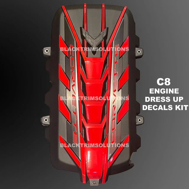 FITS 20-24 CHEVY Corvette C8 Engine Cover Decals 2020 2021 2022 2023 ...