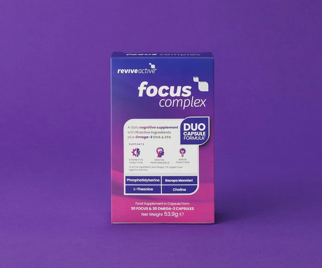 REVIVE ACTIVE FOCUS Complex - Brain Supplement Omega-3 DHA & EPA, Duo Capsule fo £35.99 ...