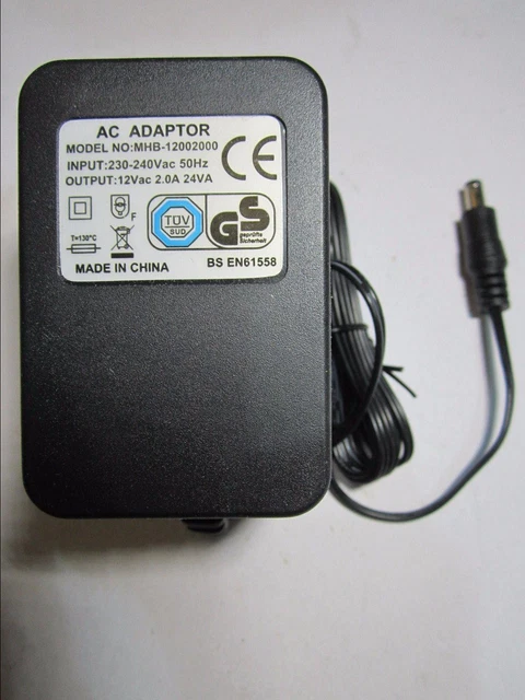 ERSATZ FÜR AC 12V ~ 400mA AC Adapter für Boss BRA Netzteil UK Stecker ...