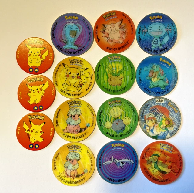 WALKERS POKÉMON LENTICULAR Tazos Pogs 1st Gen 2001 Collectable Retro ...