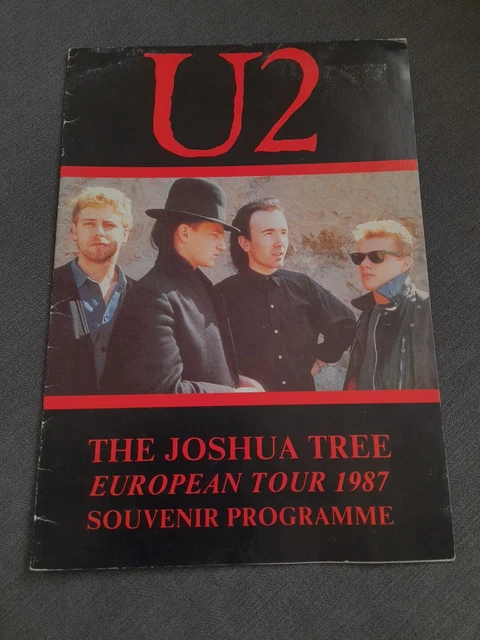 RARE U2 1987 The Joshua Tree Programme. European Tour Souvenir Used EUR ...
