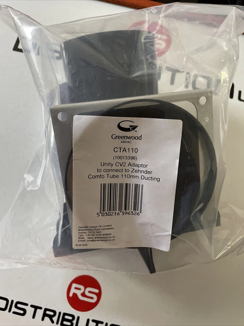 GREENWOOD AIRVAC CTA110 Unity CV2 Adaptor -Connect Zehnder Comfo Tube ...