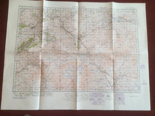 ORIGINAL WW2 1940 British Army Map Loch Doon Barr, Scotland, Sheet 83 ...