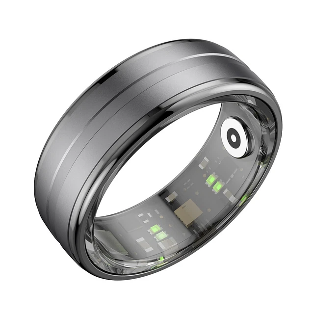 BT SMART RING Waterproof Health Ring Heart Rate Blood Oxygen Monitor ...