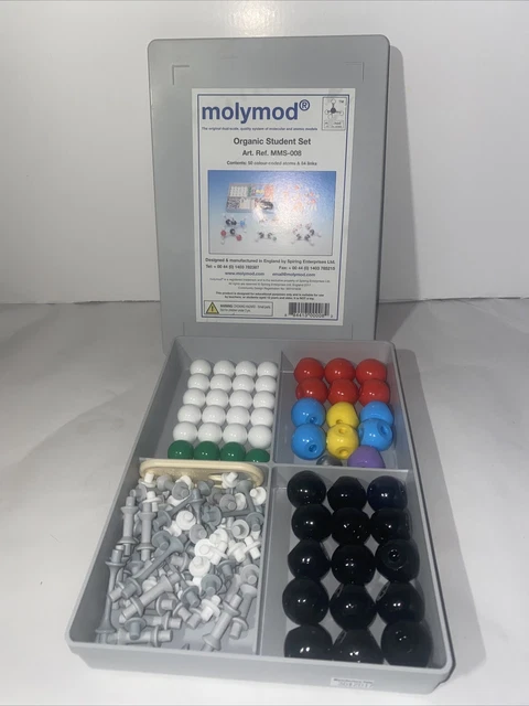 MOLYMOD MMS-008 ORGANIC Chemistry Molecular Model, Student Set (53 Atom ...