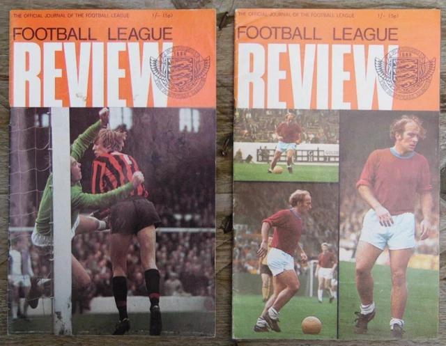 FOOTBALL LEAGUE REVIEW Vintage Football Magazine Journal x2 Copies #5 £ ...
