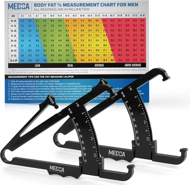 SKINFOLD BODY FAT Caliper - Skin Fold Body Fat Analyzer and Handheld ...