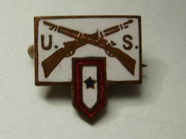 WW1 US ARMY Enameled Infantry Corps *Son In Service* Pin - PB £41.09 ...