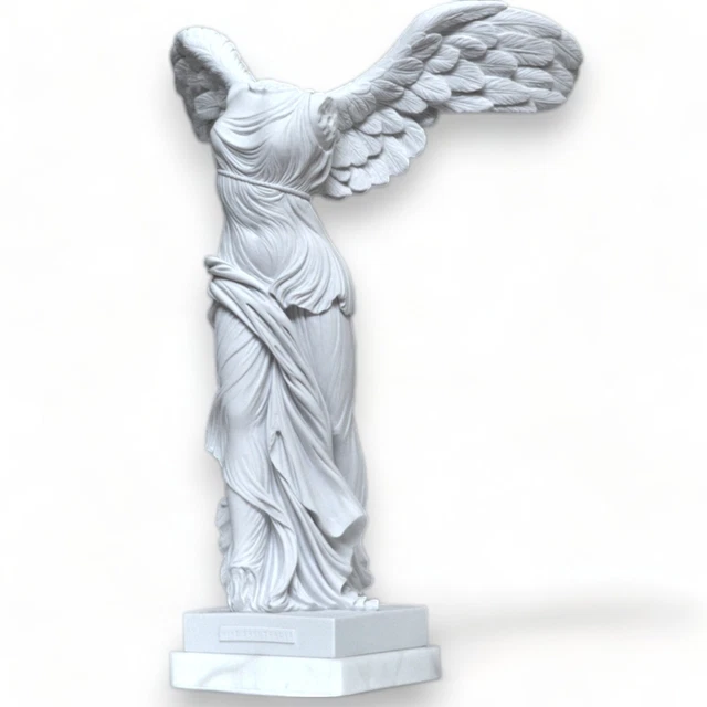 VICTORIA NIKE ALADA Escultura De Mesa En Mármol Con Base En Alabastro H ...
