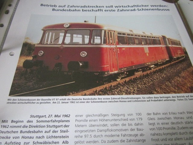 EISENBAHN CHRONIK N 3B 1962 DB beschafft Zahrad Schienenbusse VT 92 EUR ...